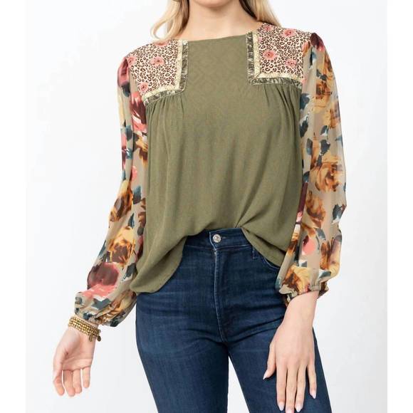 ivy jane | Tops | New Ivy Jane Cheetah Top In Olive | Poshmark